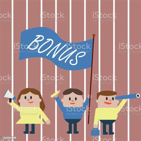 필기 텍스트 보너스입니다 좋은 성능 추가 배당 및 임금에 추가 비용에 대 한 보상을 의미 하는 개념 가능성에 대한 스톡 벡터