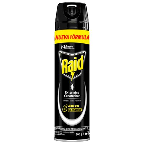 Insecticida Raid Exterminador Cucarachas En Aerosol 390cc Masonline