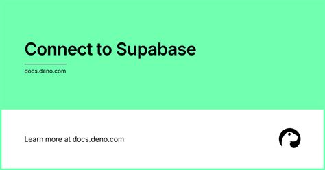 Connect To Supabase