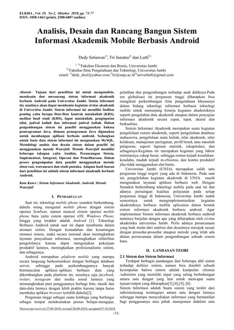 Pdf Analisis Desain Dan Rancang Bangun Sistem Informasi Akademik