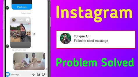Failed To Send Message Problem Instagram Failed To Send Message