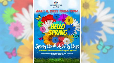 Hello Spring Spring Break Activity Bags Mission Of Love Charities Inc