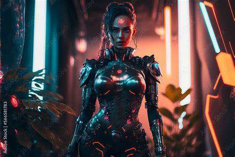 Robot Cyberpunk 2077 Generative Ai Generative Ai Stock Illustration Adobe Stock