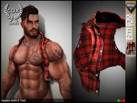 Second Life Marketplace Ripped Shirt Ii Red