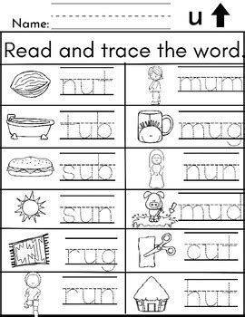 Medial Short Vowel U Cvc By Words With Wolf Tpt