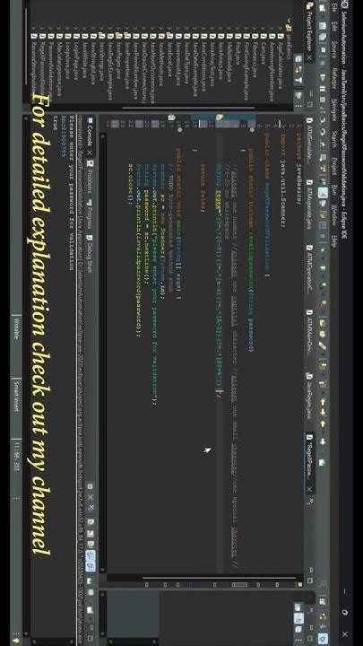 Simple Java Program For Password Validationjavashortsshort