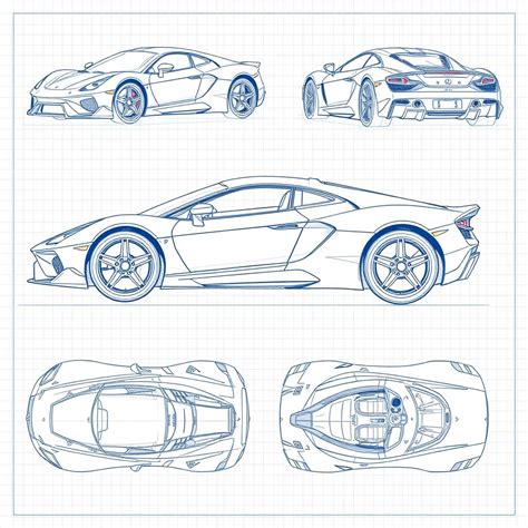 Lamborghini Side View 2d Drawing Lamborghini Side View Over 56