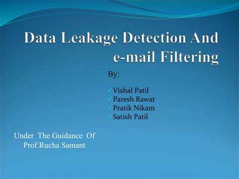 83504808 Data Leakage Detection 1 Final Ppt