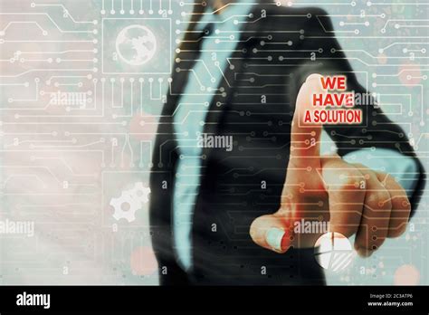 Writing Note Showing We Have A Solution Business Concept For