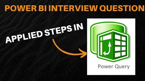 What Are Applied Steps In Powerquery Youtube