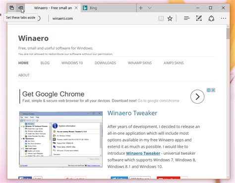 Rename Tabs Aside Group In Microsoft Edge