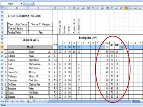 Sir Sherwins Computer Tutorial Grading Sheet For Teachers