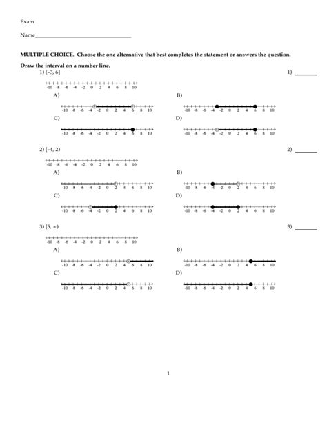 Precalculus Exam Intervals Functions And Graphs