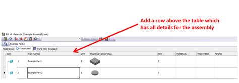 Bill Of Materials Allow Editing Of The Main Assembly Iproperties As Well Autodesk Community