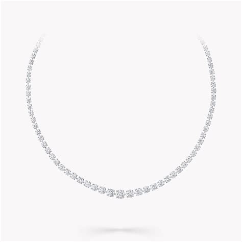 Round Diamond Graduated Necklace Accesorios Decoración de unas
