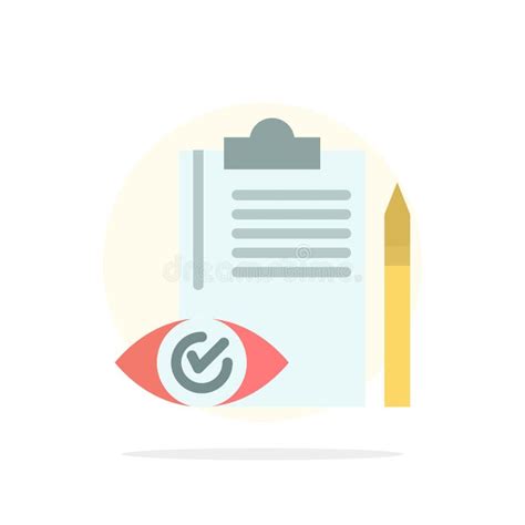 Quality Control Backlog Checklist Control Plan Abstract Circle Background Flat Color Icon