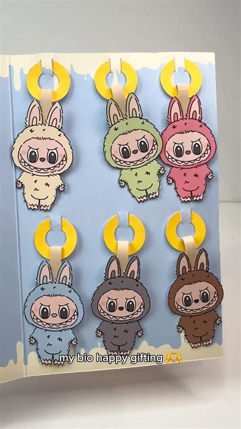 Free Template Diy Labubu Card Easy Thoughtful T Paper Labubu Box