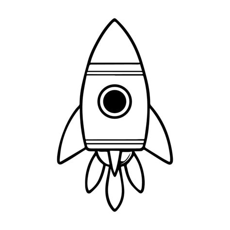 Simple Design Of Rocket Symbol Of Space Exploration 51844962 Vector