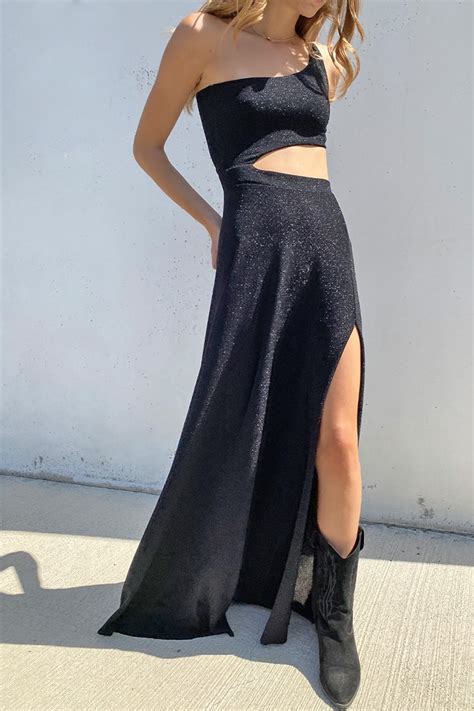 One Shoulder Side Split Dress Collection 2023 Subdued