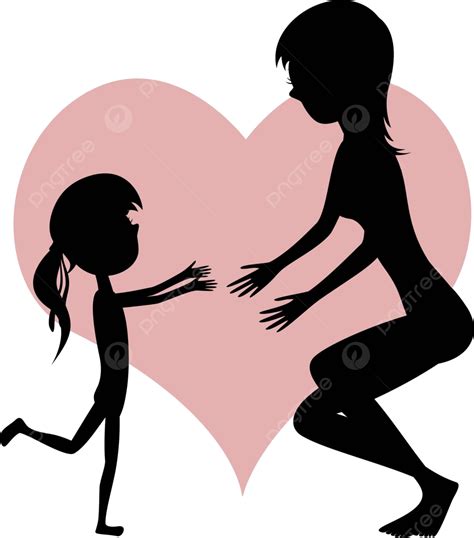 Hug Your Mom Celebrate Silhouette Card Vector Celebrate Silhouette