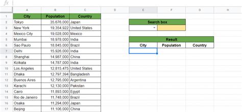 How To Create A Search Box Using Query In Google Sheets