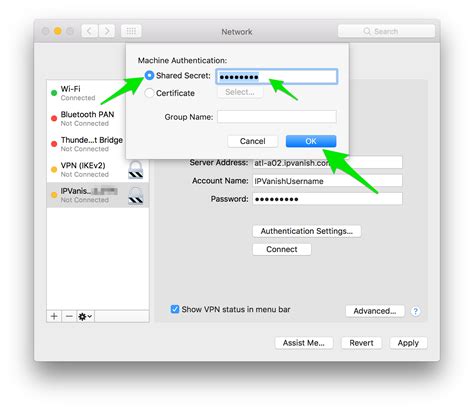 MacOS IPsec Setup Monterey And Lower IPVanish