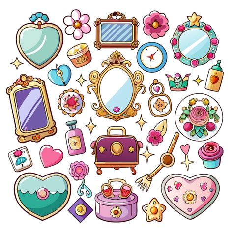 A Collection Of Colorful Decorative Items And Accessories Premium Ai Generated Vector