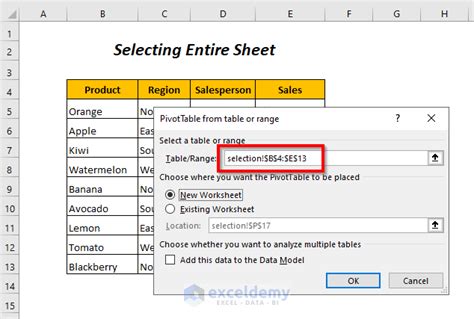How To Resolve Pivot Table Field Name Is Not Valid Error 9 Causes And Corrections