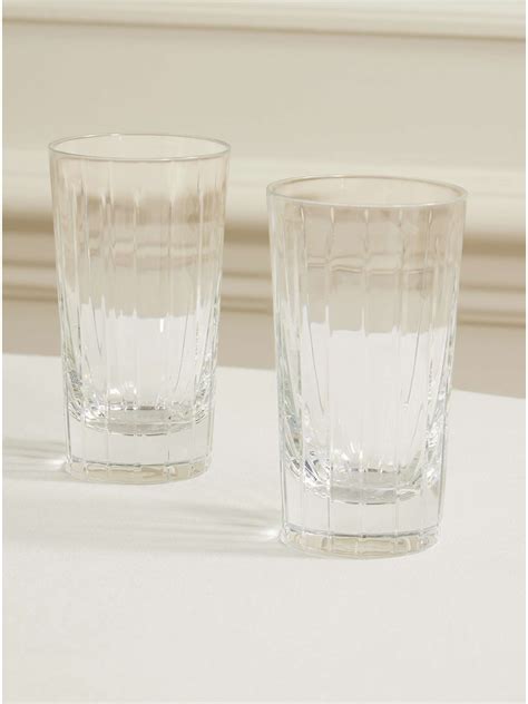Christofle Iriana Set Of Two Crystal Highball Glasses Net A Porter