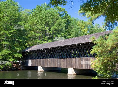 The Stone Mountain Covered Bridge In Stone Mountain Park Georgia Stock