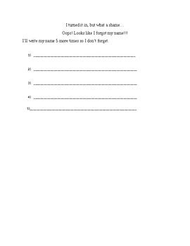 No Name Correction By Babe Shop Of Academics TpT