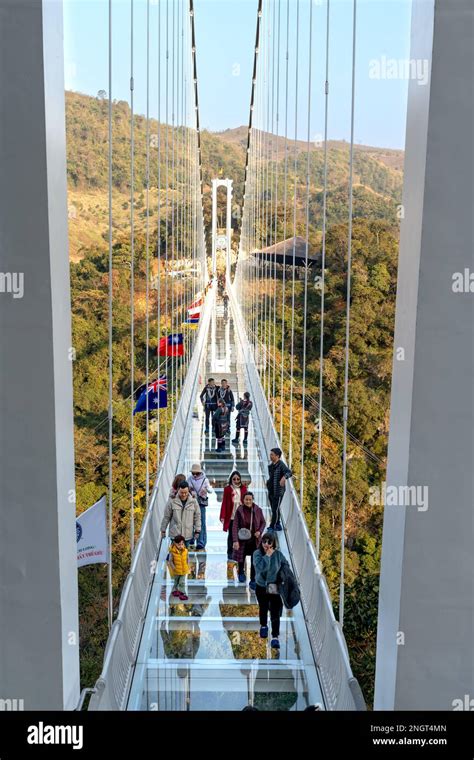 The Tourists On Bach Long Glass Bridge This Is The Worlds Longest