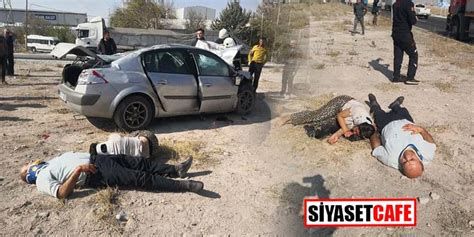 Aksaray da feci kaza Yaralılar yola saçıldı