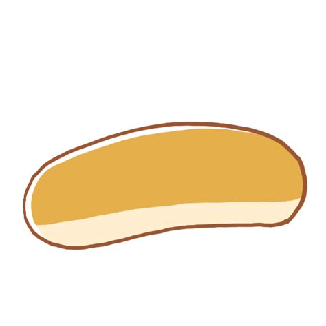 シンプルなコッペパンのイラスト かわいいフリー素材が無料のイラストレイン