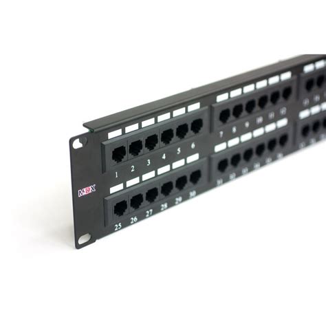 MDX PPR UTP5е 48 2U Патч панель 19 MDX 2U 48 портов RJ45 UTP категория 5е