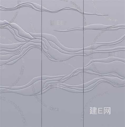 新中式浮雕硬包背景墙贴图3d贴图下载 Id114775371 建e贴图