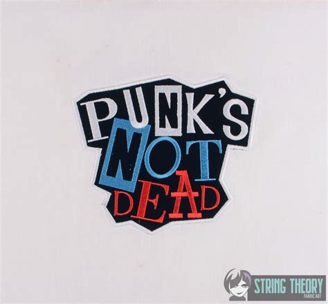Punks Not Dead Appliqué String Theory Fabric Art