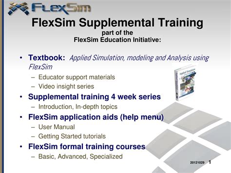 Ppt Flexsim Supplemental Training Part Of The Flexsim Education