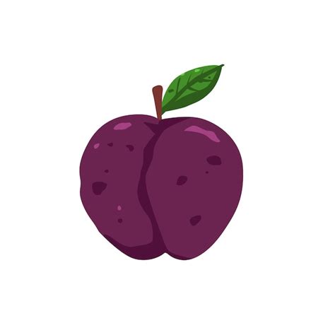 Premium Vector Plum Fruit Cartoon Vector Illustration