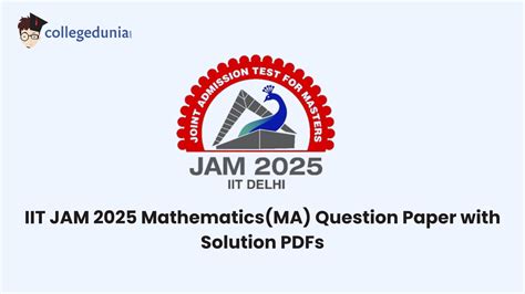 Iit Jam 2025 Mathematics Question Paper With Answer Key Pdf Available