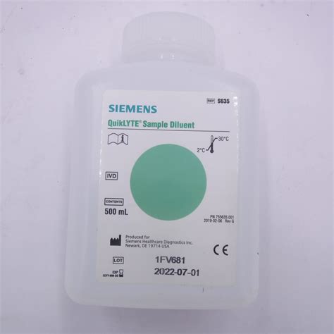 500ml Bottles Siemens Quiklyte Sample Diluent Integrated Multisensor 10444874 Oneclick Warehouse
