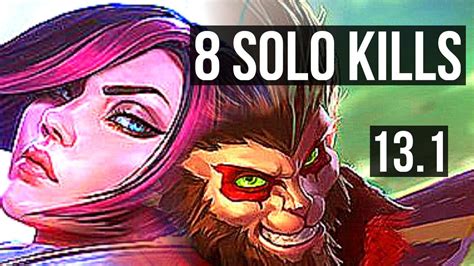 Fiora Vs Wukong Top Quadra 8 Solo Kills Legendary 300 Games 16
