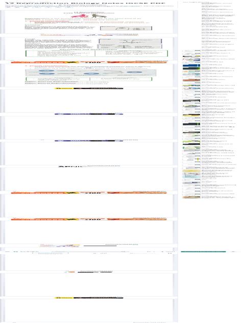 12 Reproduction Biology Notes Igcse Pdf Pdf Science And Mathematics Pdf