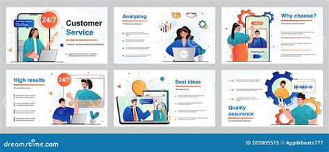 Customer Service Concept For Presentation Slide Template Operators