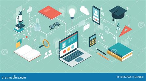 Nauczanie Online Platforma I Online Kursy Ilustracja Wektor ...