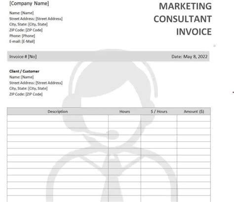 Free Editable Consultant Invoice Templates Word Excel Word Excel Fomats