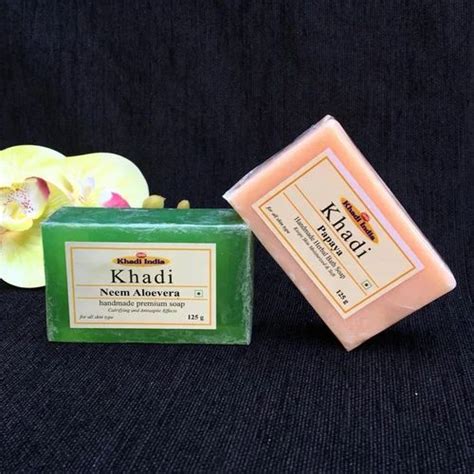 Khadi India Premium Herbal Red Wineneem Aloe Verapapaya Soap लोशन