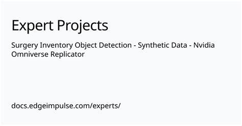 Surgery Inventory Object Detection Synthetic Data Nvidia Omniverse