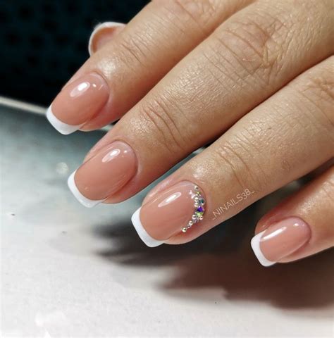 френч со стразами Nails