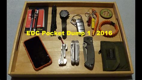 Edc Pocket Dump Januar 2016 Youtube